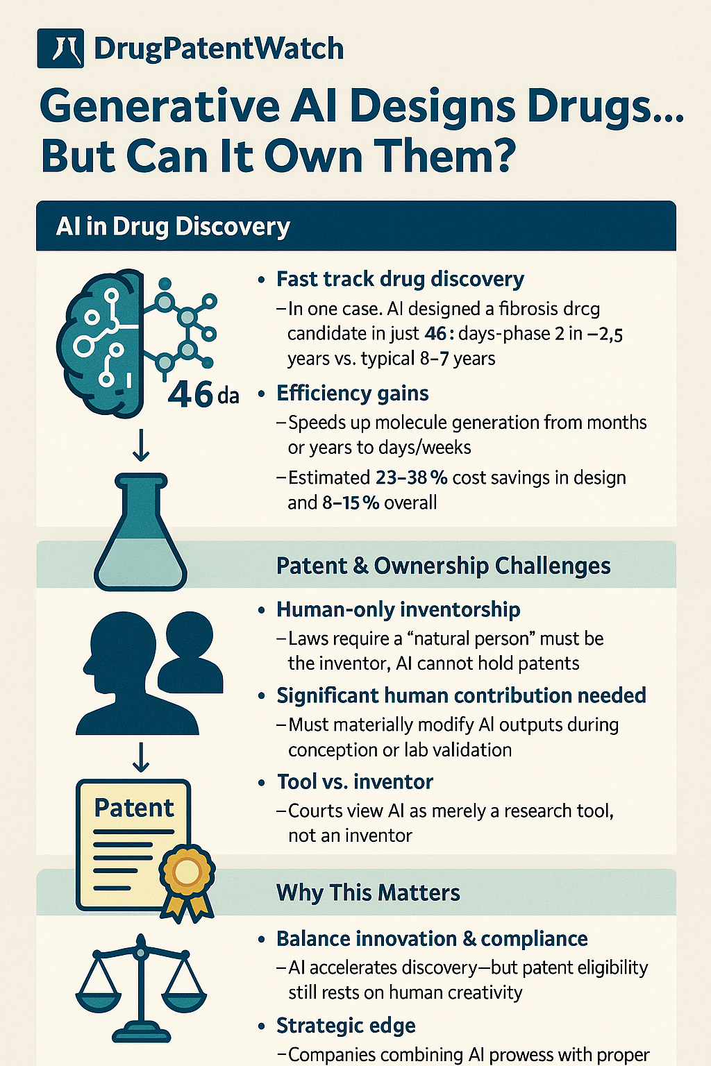 Generative AI Can Design Drugs. But Can It Own Them? - DrugPatentWatch ...