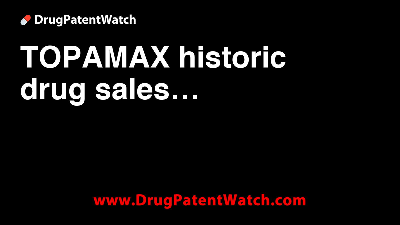 TOPAMAX historic drug sales