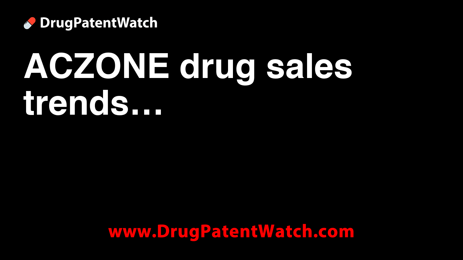 ACZONE drug sales trends