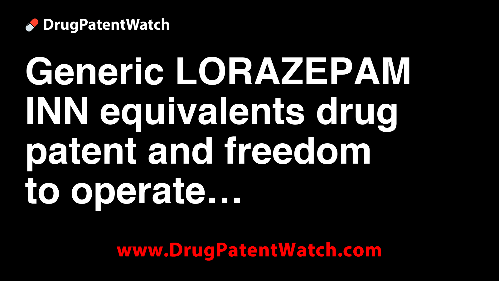 lorazepam generic