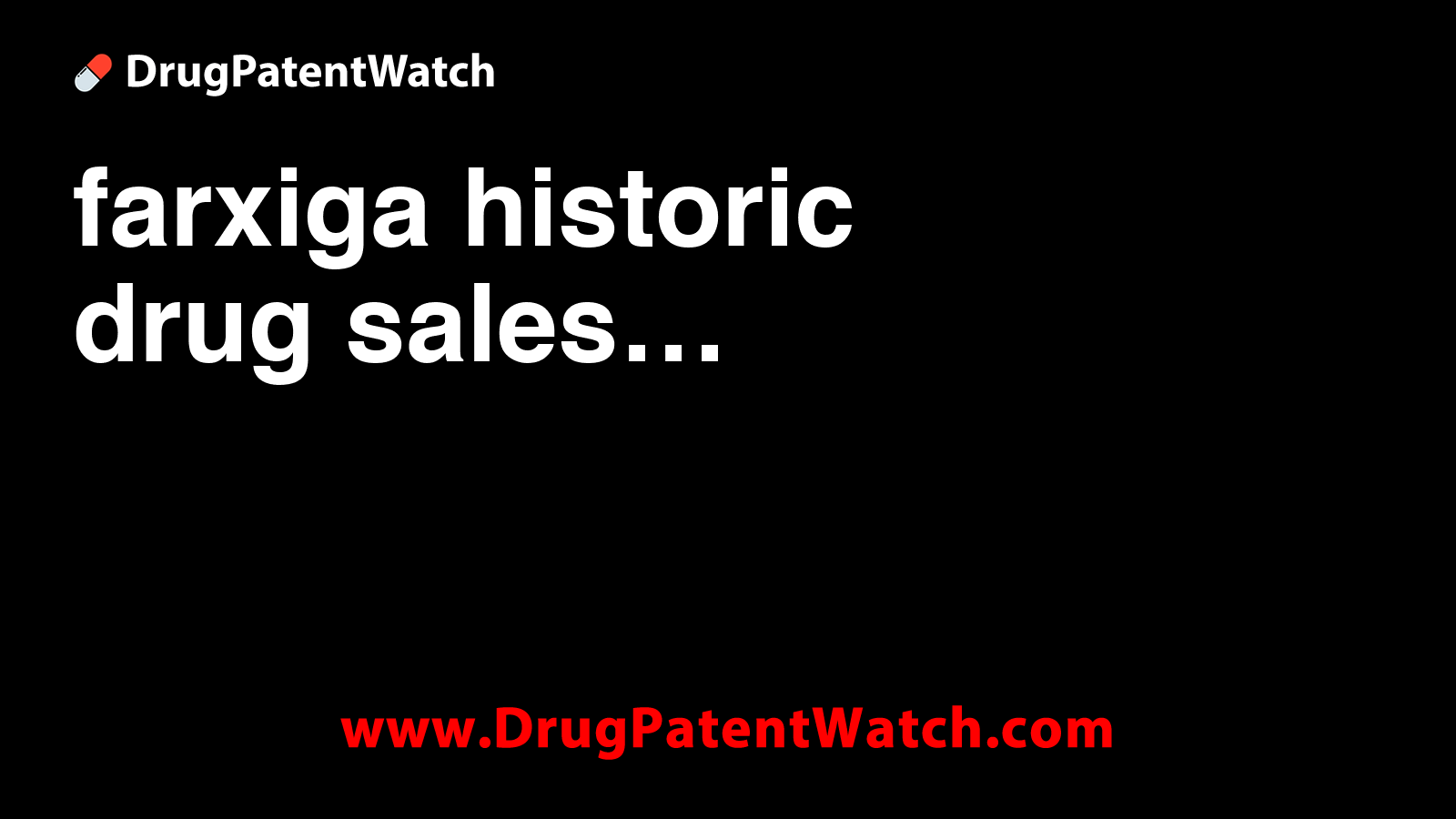 farxiga historic drug sales