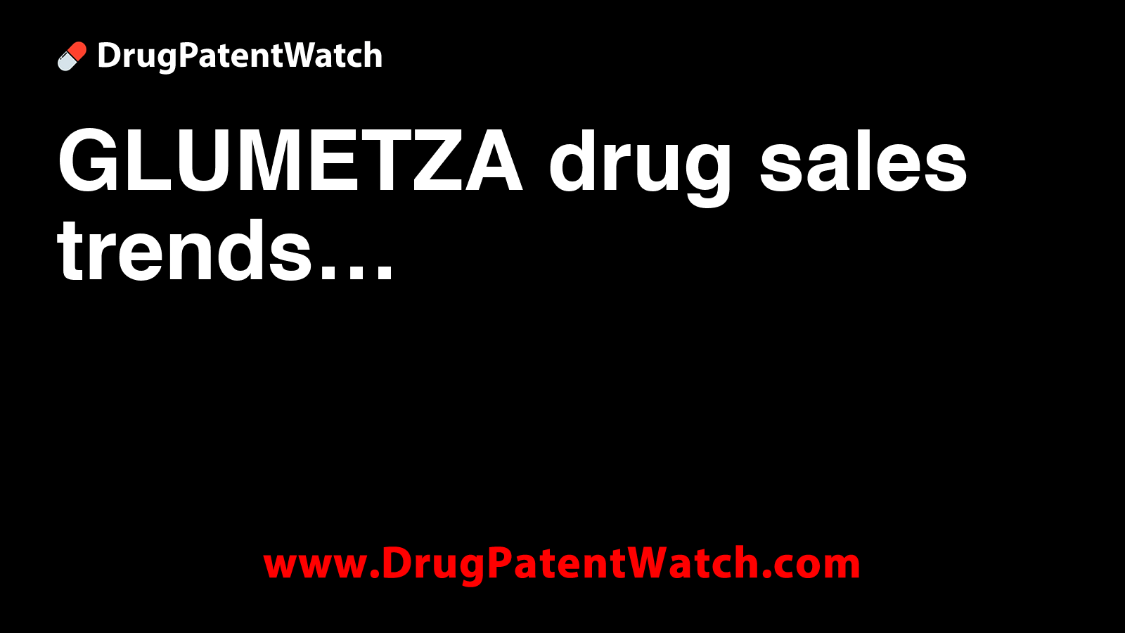 GLUMETZA drug sales trends