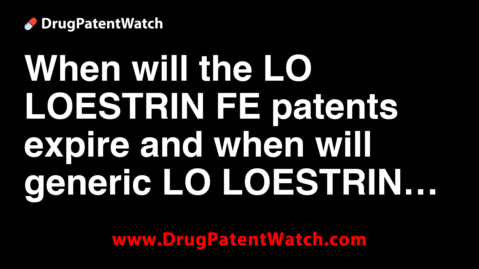 lo loestrin fe generic name