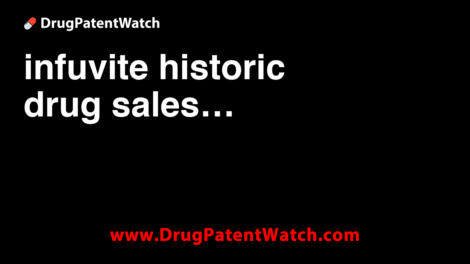 infuvite historic drug sales