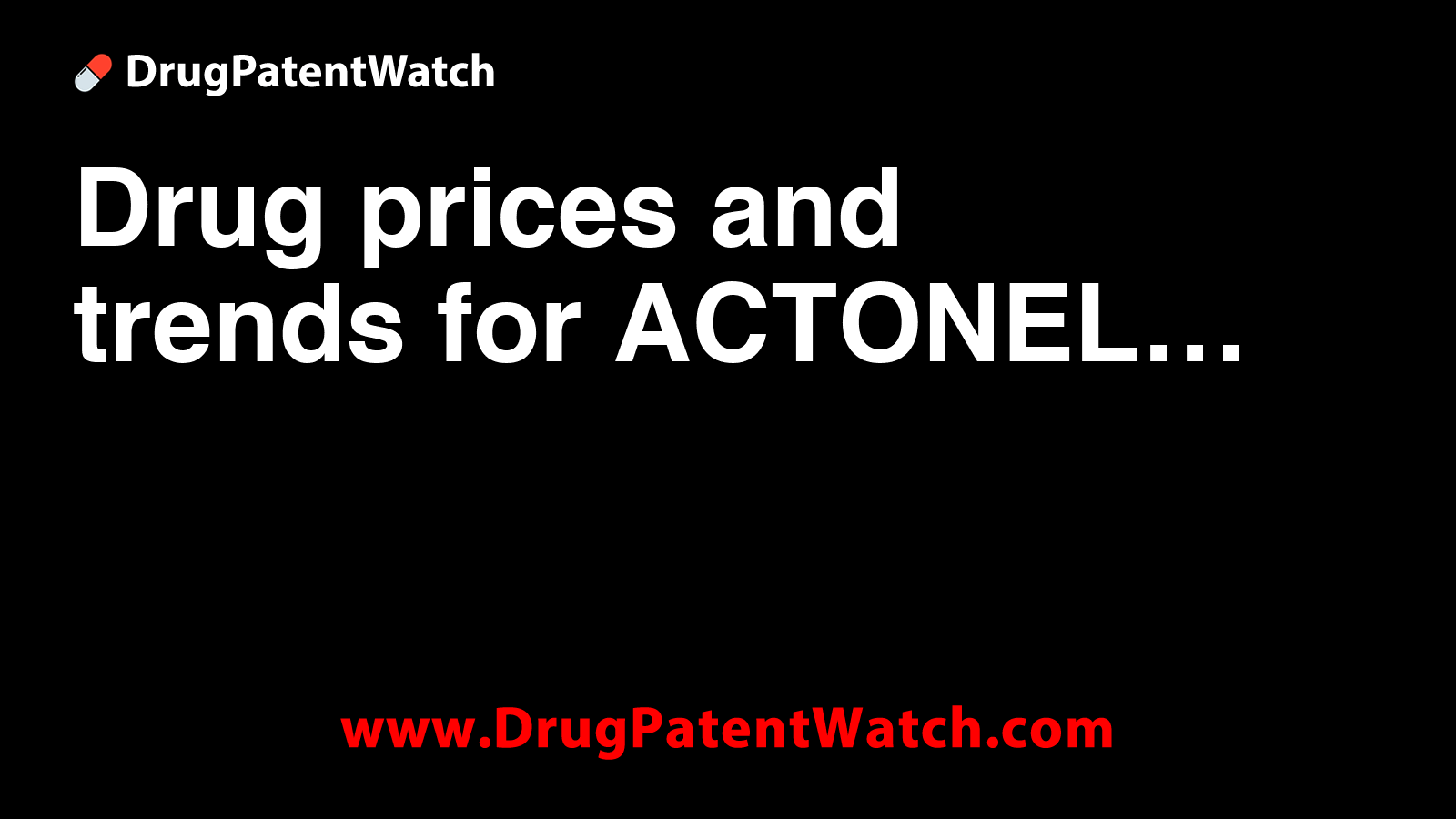 Drug prices and trends for ACTONEL