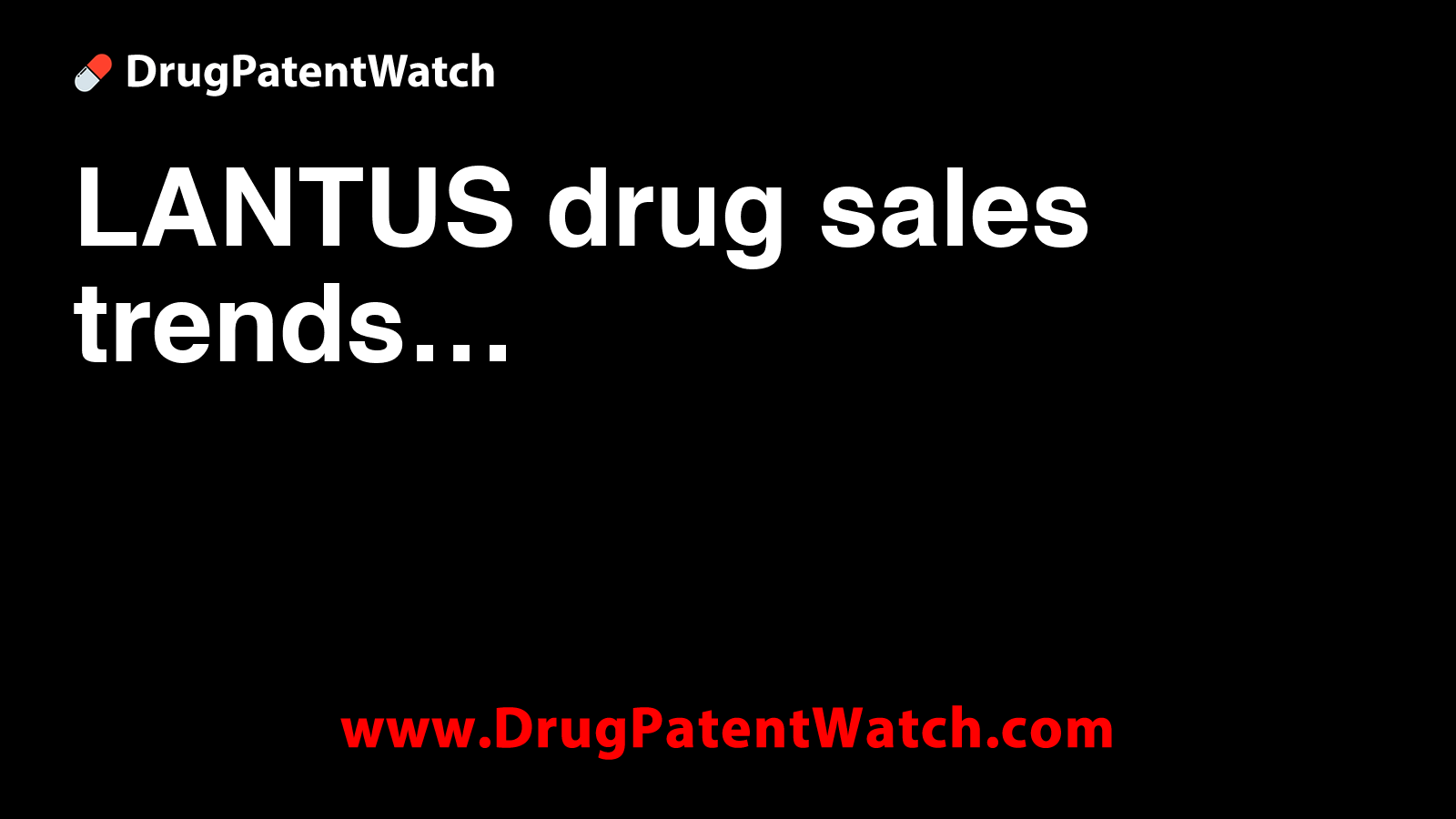 LANTUS drug sales trends