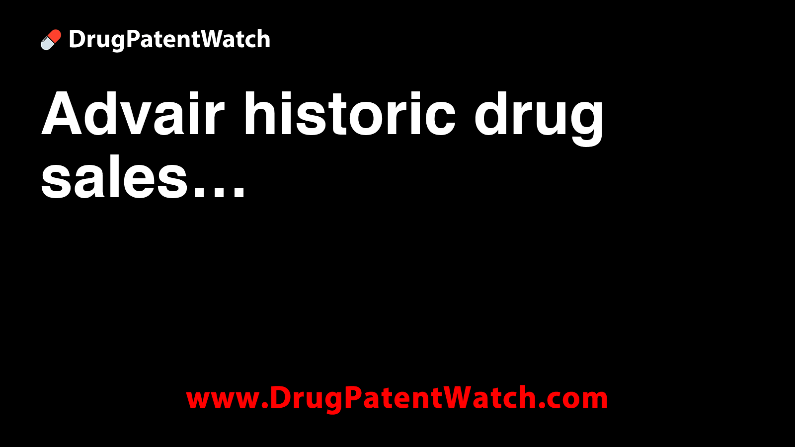Advair historic drug sales