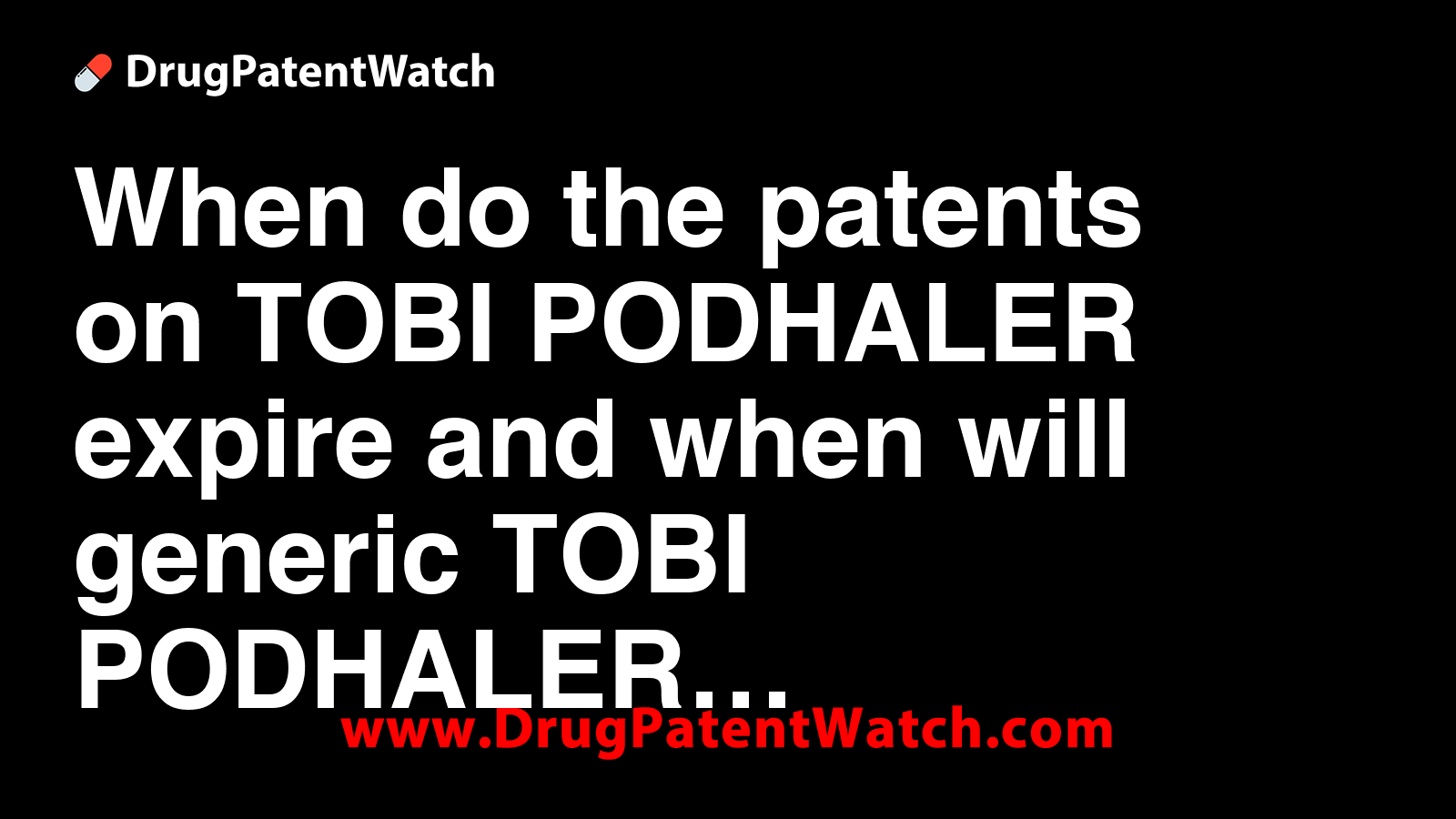 tobi podhaler side effects