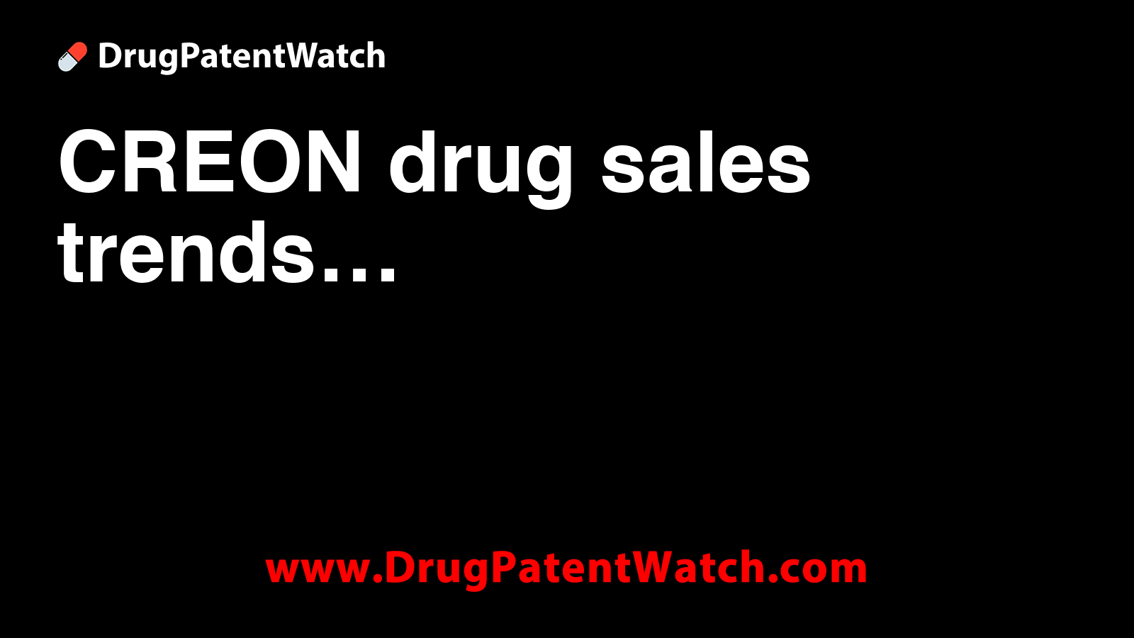 CREON drug sales trends