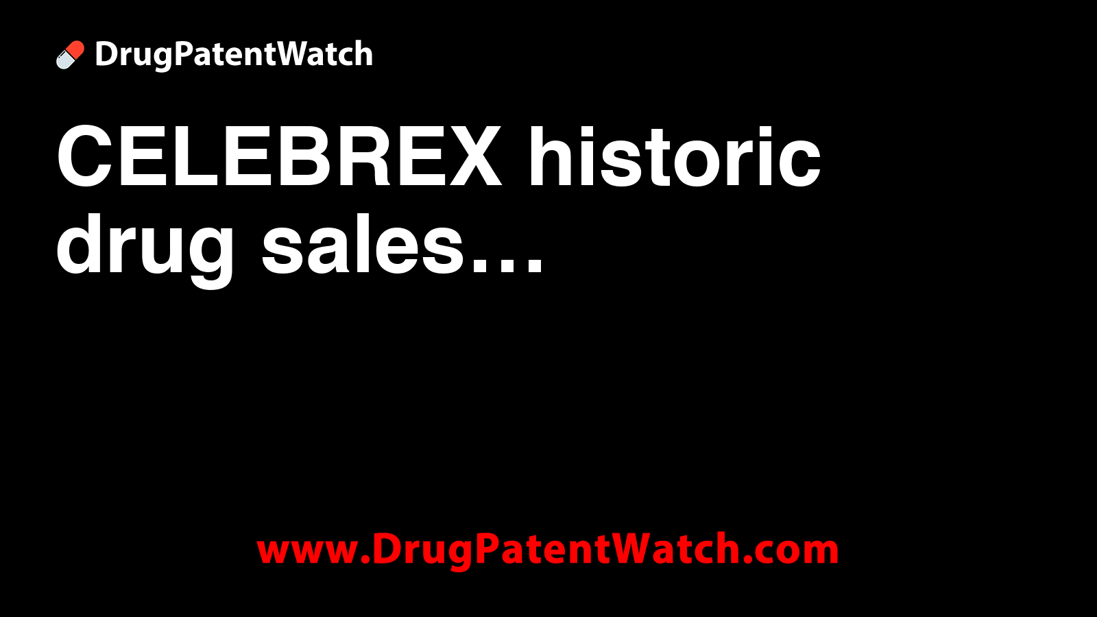 CELEBREX historic drug sales